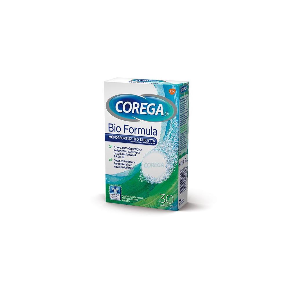 Corega Tabs Bio Formula 30x - műfogsortisztító tabletta
