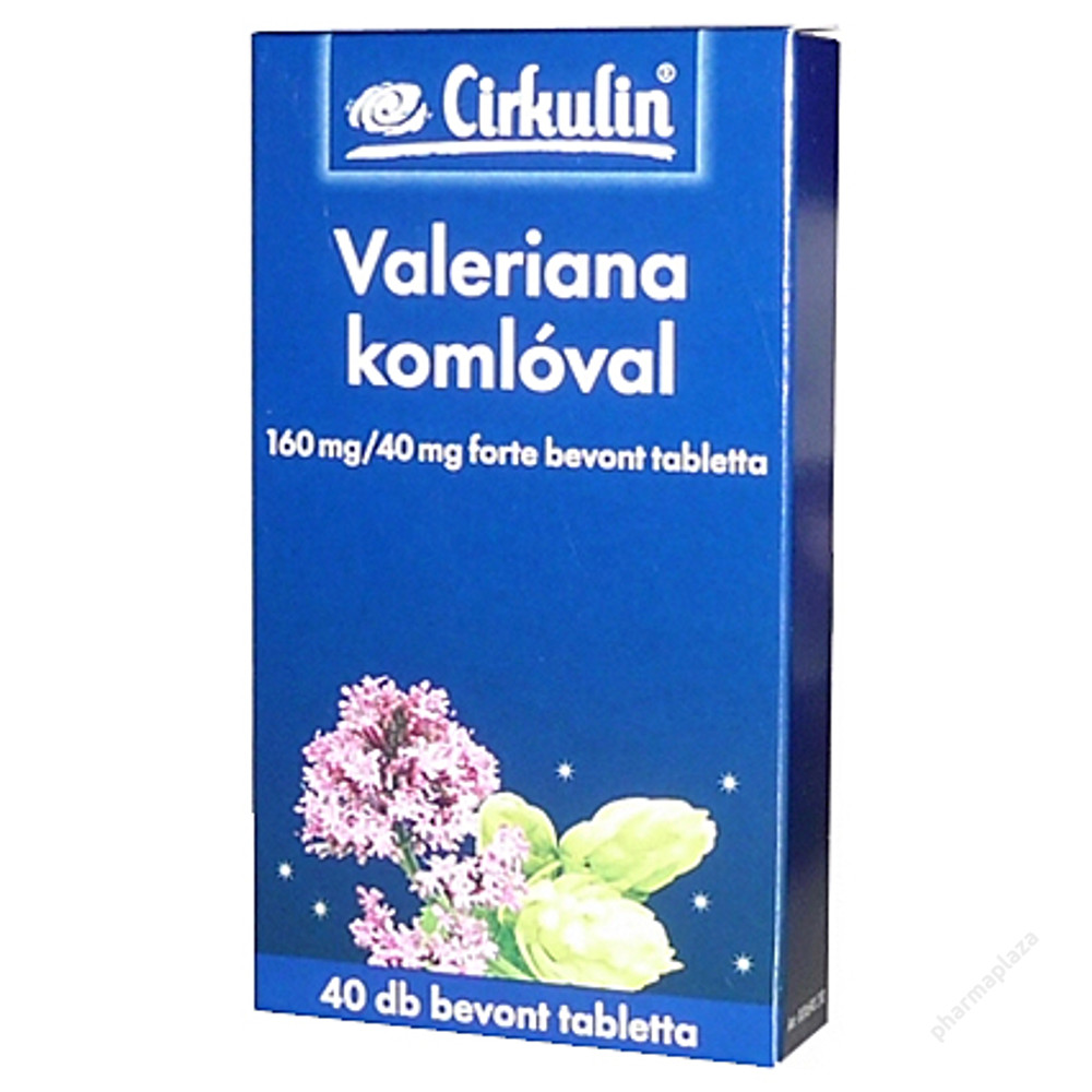 Cirkulin Valeriana komlóval 160mg/40mg forte bevont tabletta 40x