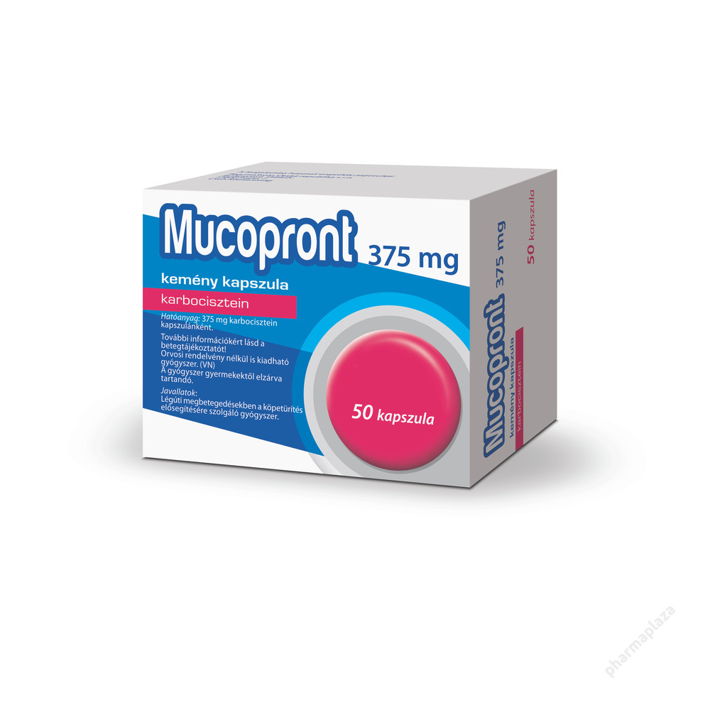 Mucopront 375mg kemény kapszula 50x