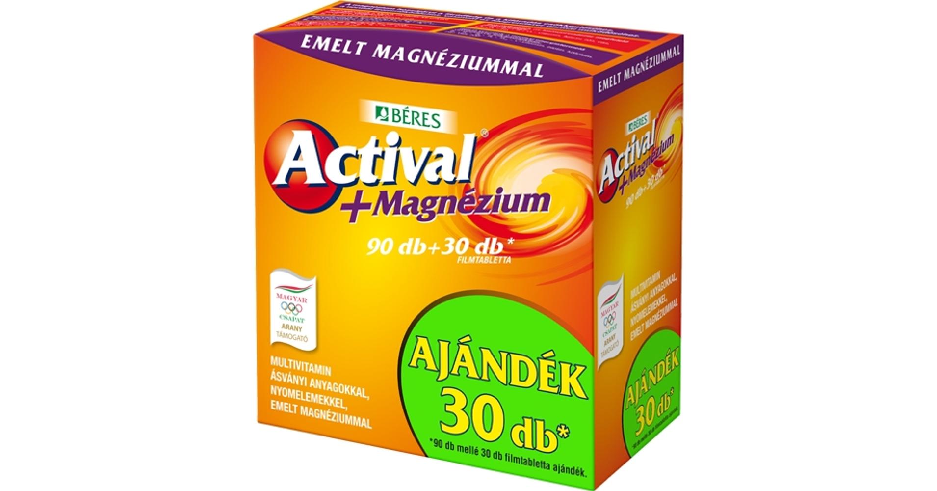 Béres Actival Plus magnézium filmtabletta 90x+30x