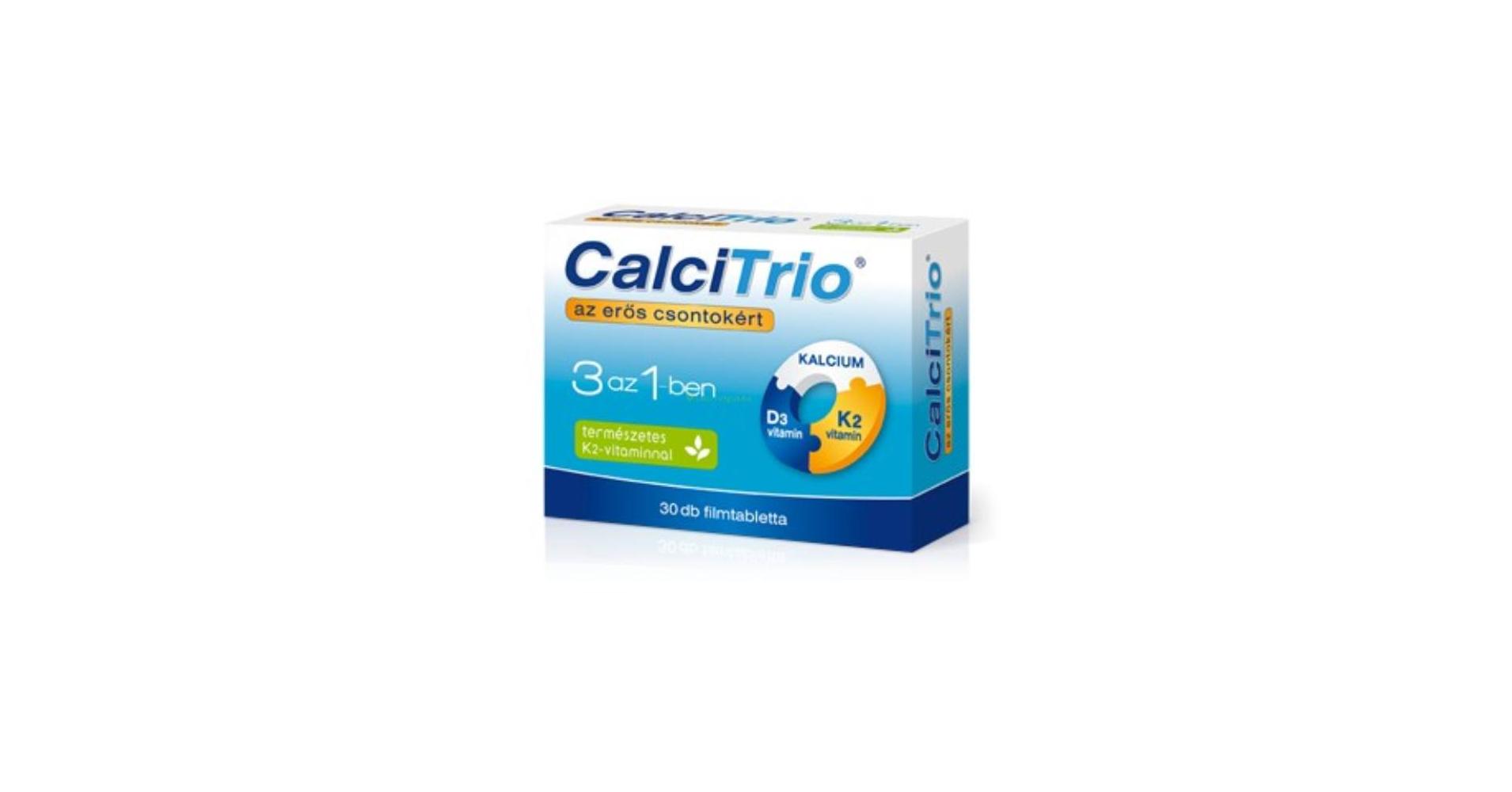 CalciTrio kalcium K2-vitamin D3-vitamin filmtabletta 30x - Porc- és ...
