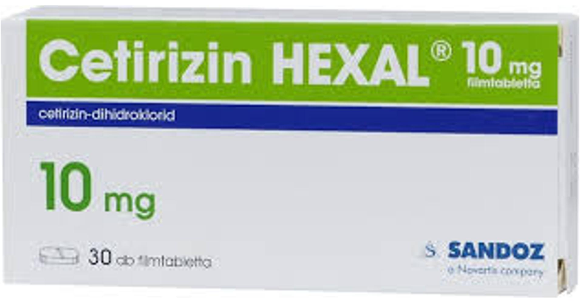 Cetirizin Hexal 10mg filmtabletta 30X - Allergia