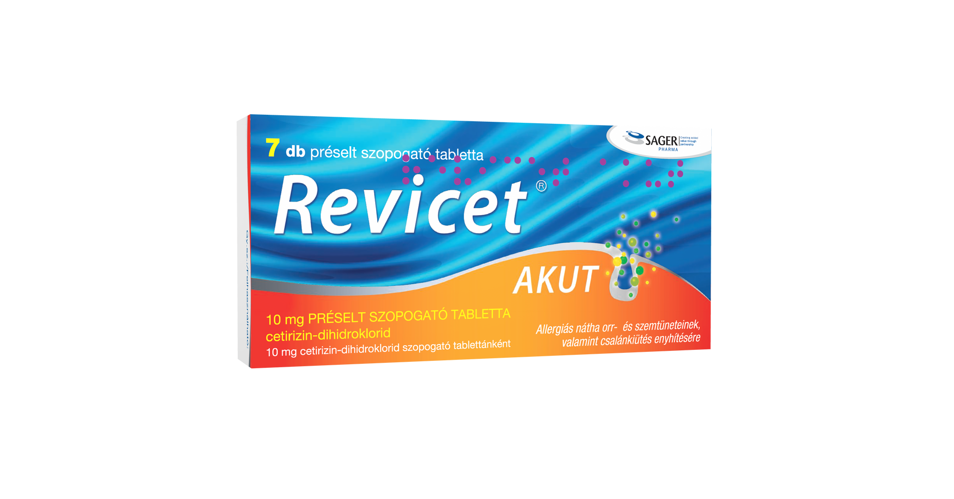 Revicet Akut 10mg préselt szopogató tabletta 7X - Allergiás bőrpanaszok