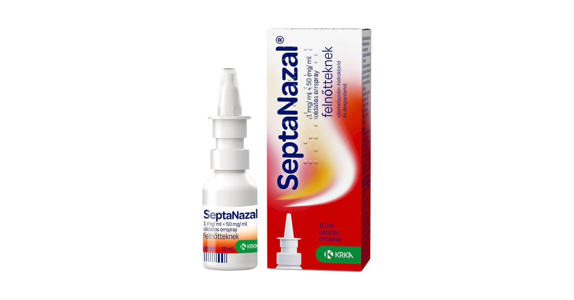 SeptaNazal 1mg/1ml +50mg/1ml oldatos orrspray felnőtteknek 10 ml