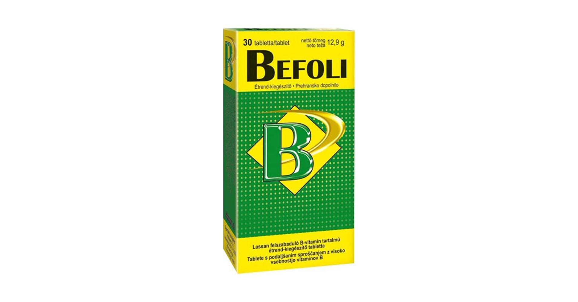 Befoli B-vitamin tartalmú retard tabletta 30X