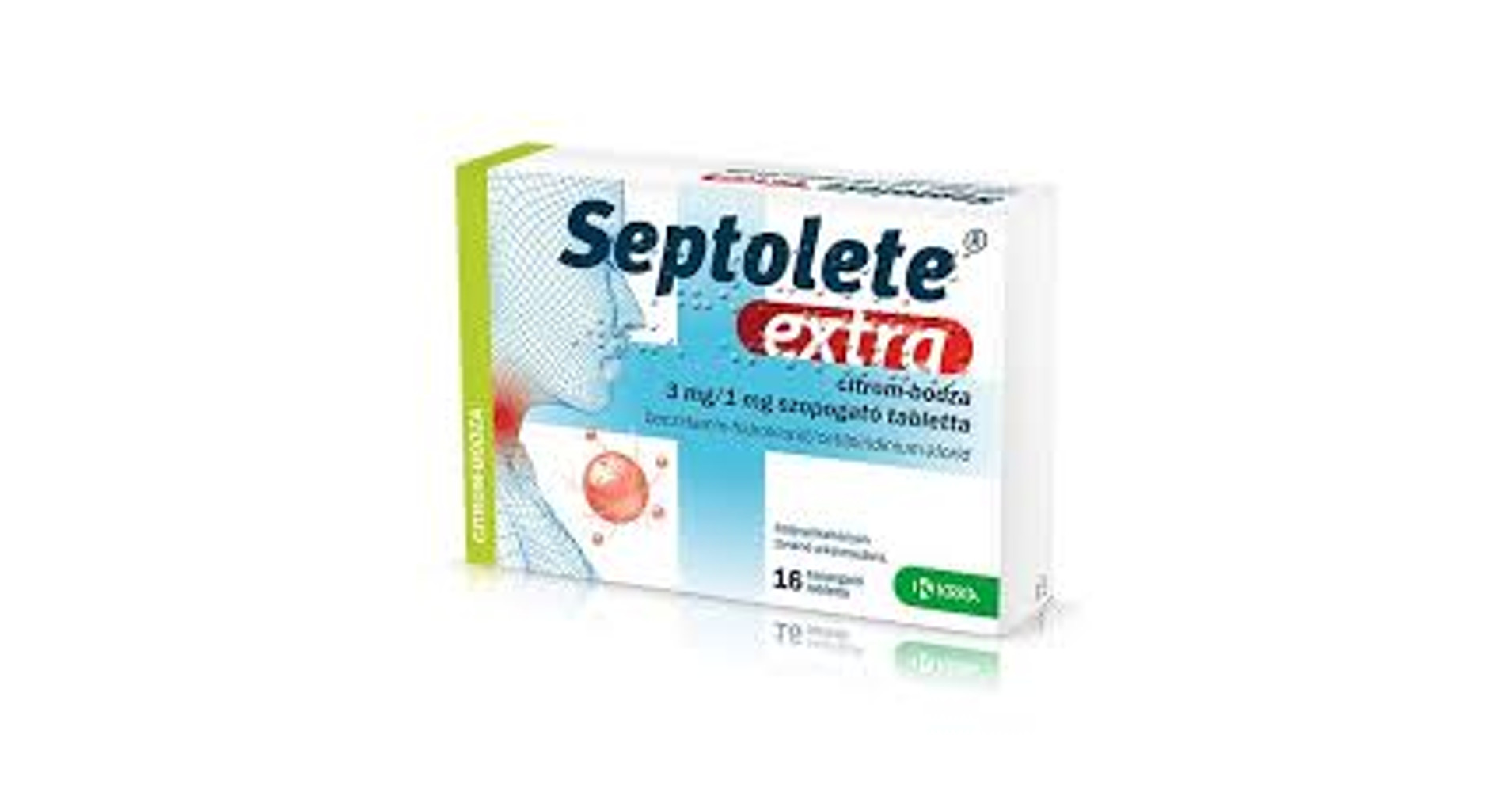 Septolete extra citrom-bodza szopogató tabletta 16x