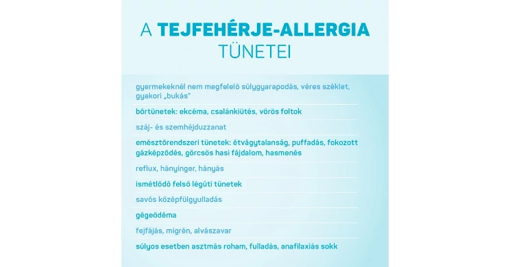 Mit kell tudni a tejfehérje-allergiáról? Részletek: https://www.webbeteg.hu/cikkek/allergia ...