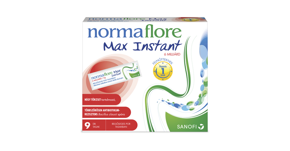 Normaflore Max Instant 6 milliárd belsődleges por tasakban 9X ...