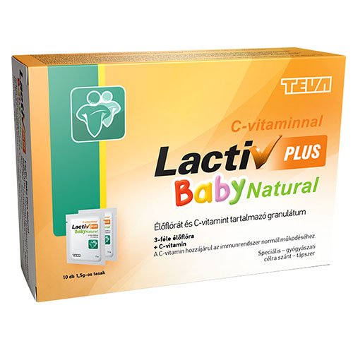 Lactiv Plus Baby Natural élőflórát és C-vitamint tartalmazó granulátum ...