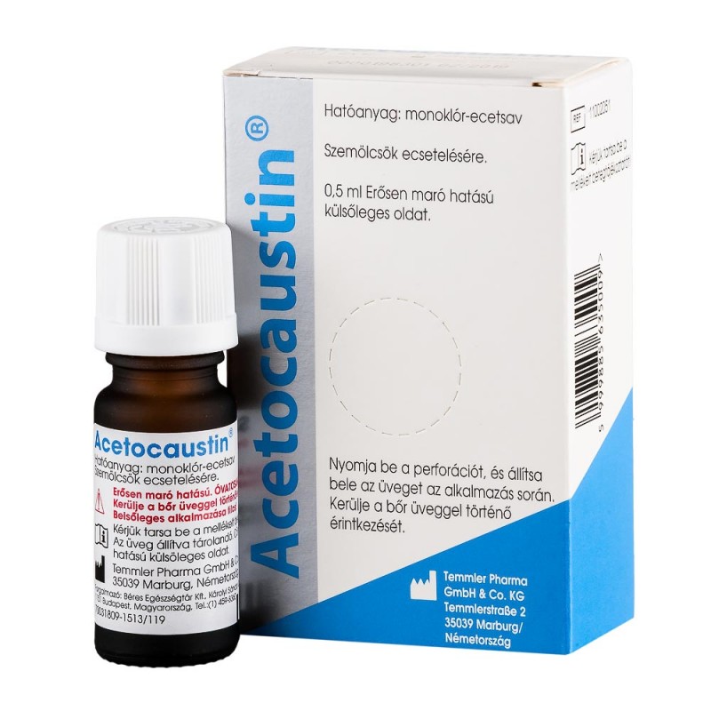 Acetocaustin szemölcsirtó oldat 0,5ml - Szemölcs-tyúkszem