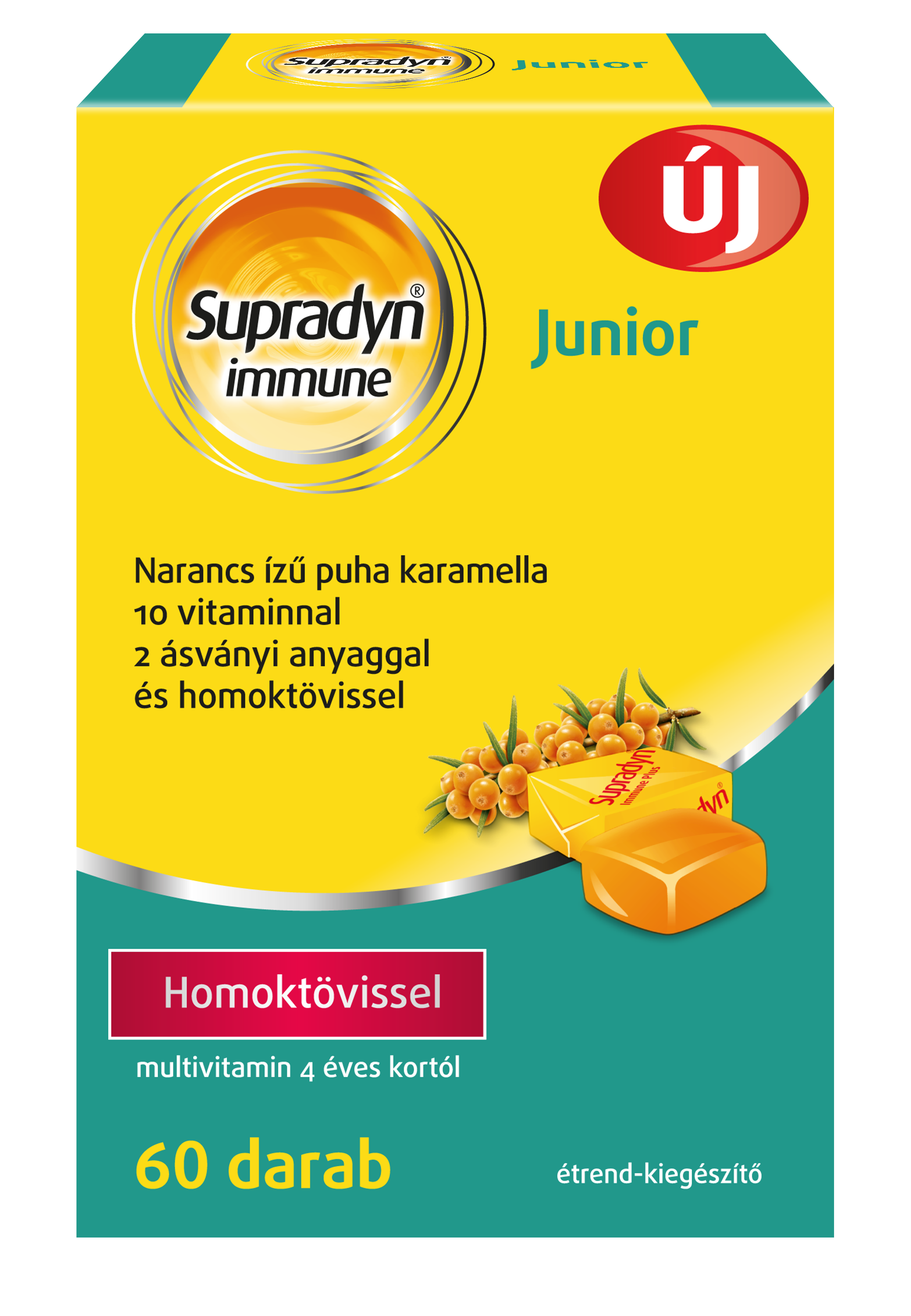 Supradyn Immune Junior puha karamella 4 éves kortól 60X